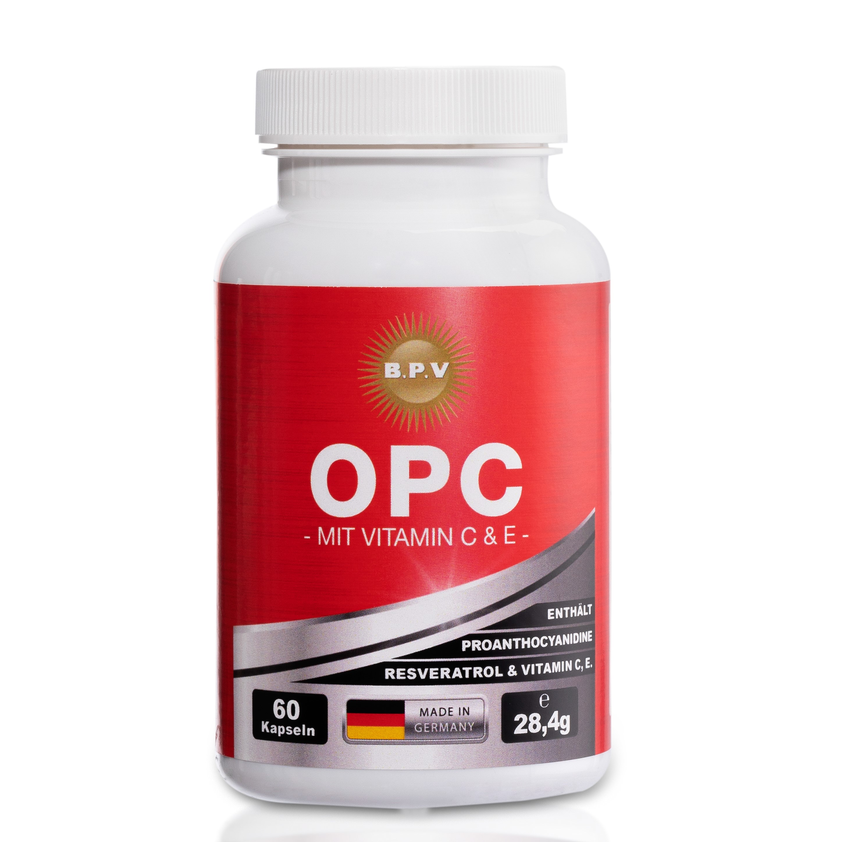 BPV - Premium Produkt OPC- Traubenkernextrakt + Vitamin C & E - 60 ...